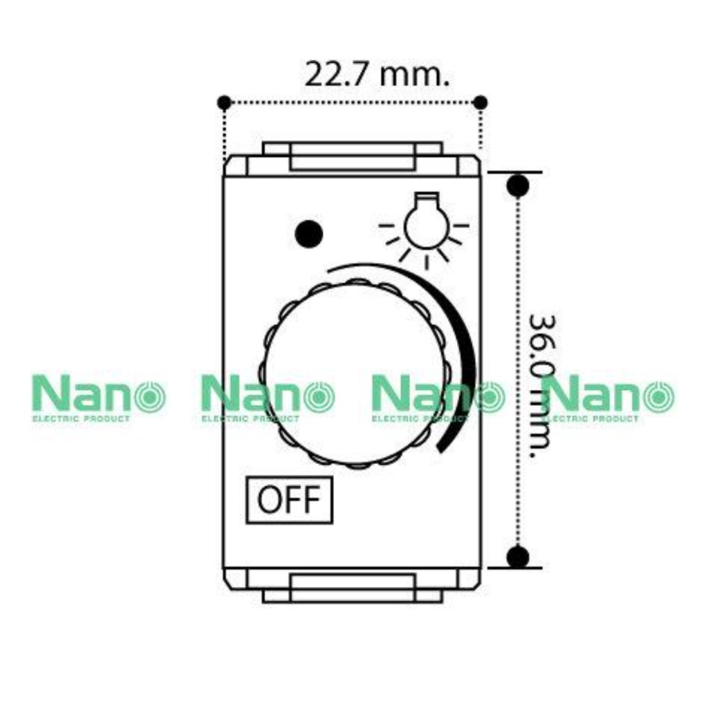 สวิตซ์หรี่ไฟ ดิมเมอร์ Dimmer NANO 200 วัตต์ 500 วัตต์ สวิทซ์หรี่ไฟ ...