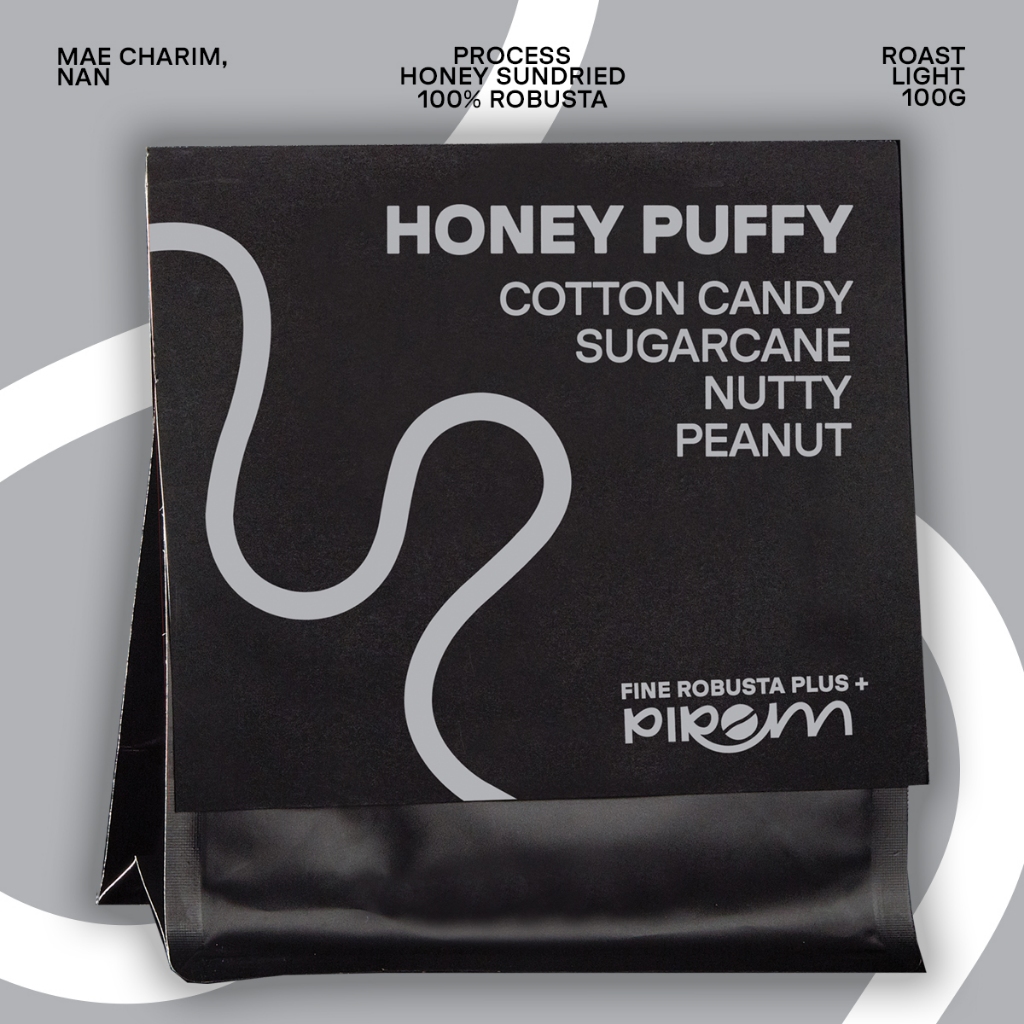 Pirom Coffee เมล็ดกาแฟ คั่วอ่อน Fine Robusta Plus Honey Puffy | Shopee ...