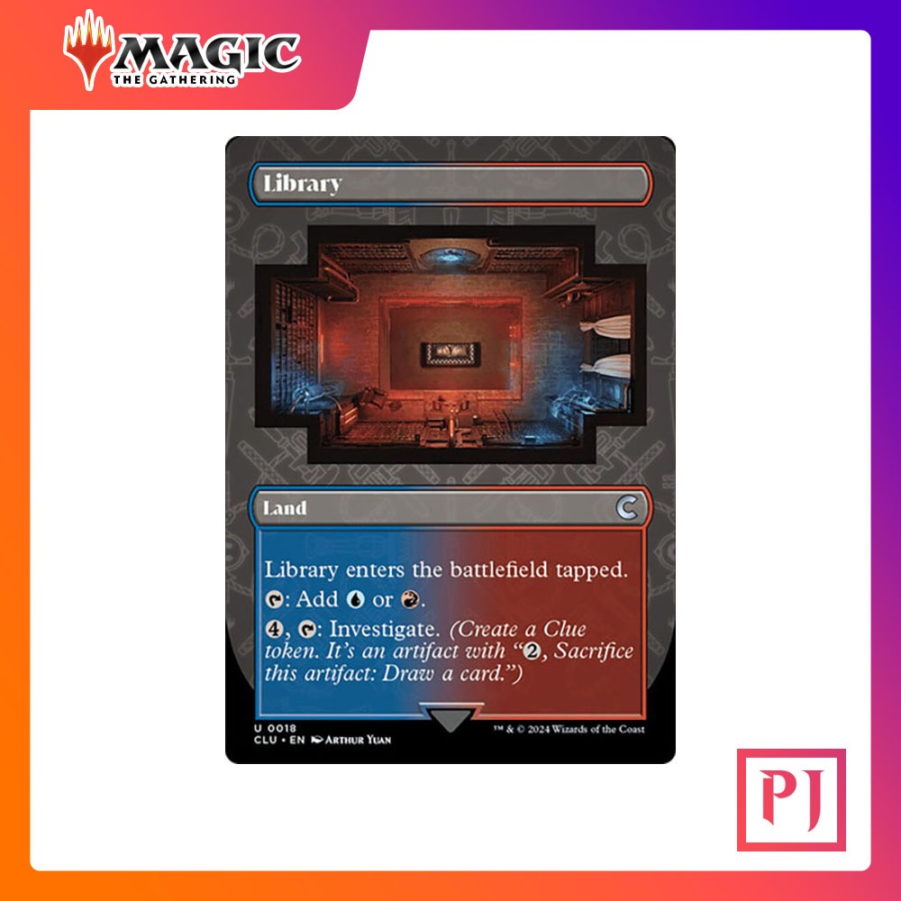 [MTG] Library (Borderless) [CLU] [LAND] [UNCOM] [NORMAL] [ENG] (การ์ดเม ...