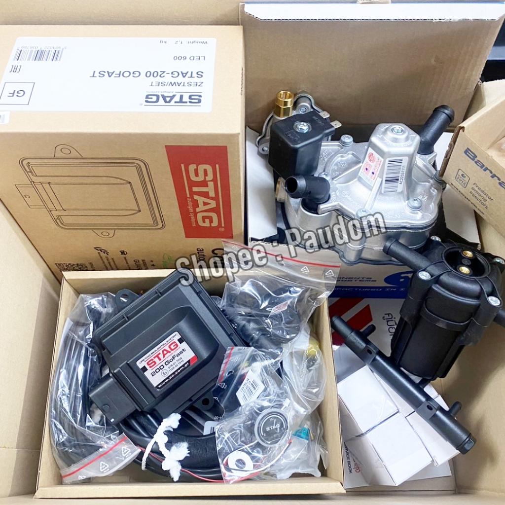 ชุดติดตั้งแก๊ส ชุดหน้า ของแท้ AC Go Fast stag 200 เอซี โกฟาส 4 สูบ ราง ...