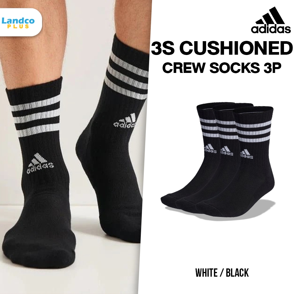 Adidas อาดิดาส ถุงเท้าข้อสูง ถุงเท้าความยาวครึ่งแข้งนุ่มสบาย 3S ...