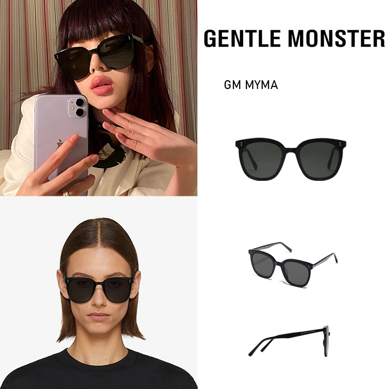 GENTLE MONSTER MYMA-01 กันแดดสลักอักษรวัด แว่นกันแดดทรงเหลี่ยมป้องกัน ...