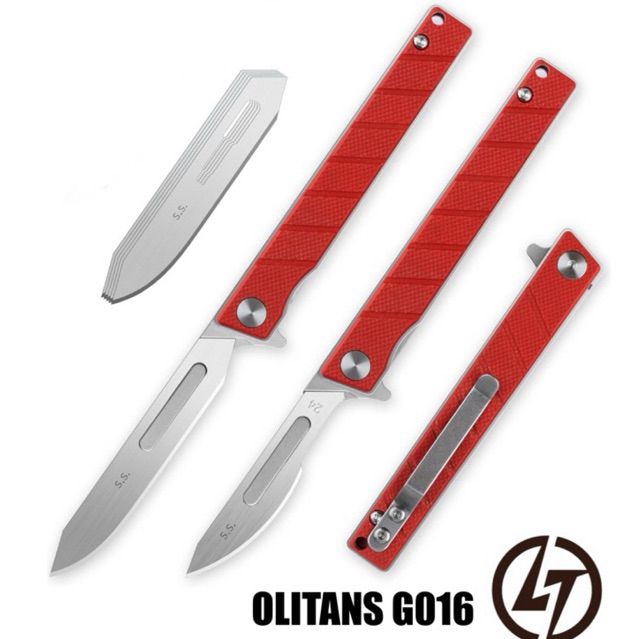 G016 Mini Slim Folding Scalpel with 5pcs #24 and 5pcs #60 G10 Handle ...