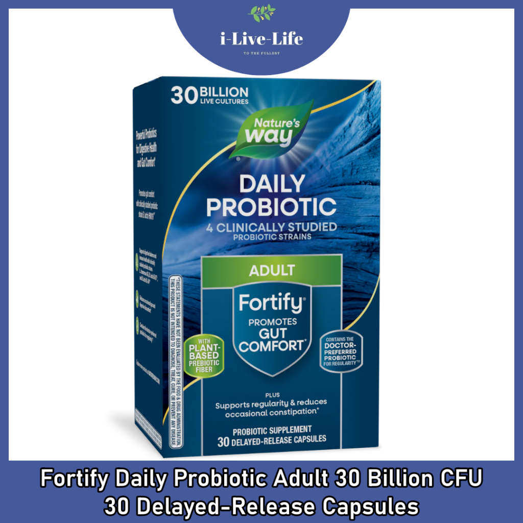 30% Sale!! 05/2025 Nature's Way - Fortify Daily Probiotic Adult 30 Billion CFU 30 Capsules โพร ...