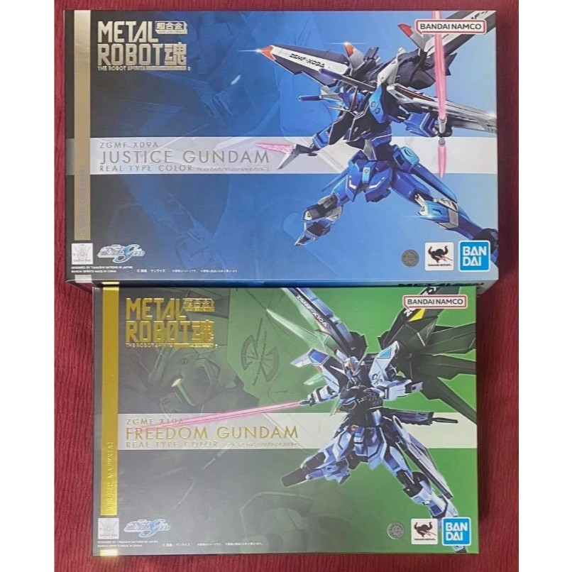 Metal Robot Spirits Freedom Gundam & Justice Gundam Real Type Color Set ...