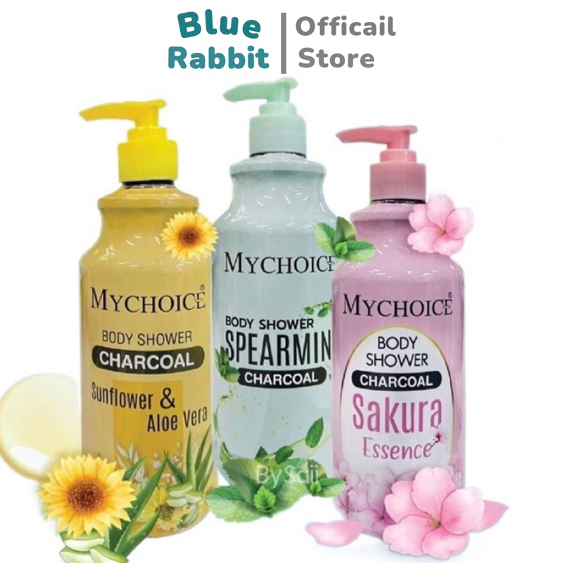 [400ml.] MYCHOICE BODY SHOWER มายช้อยส์ ครีมอาบน้ำชาร์โคล ขนาด 400 มล. ...