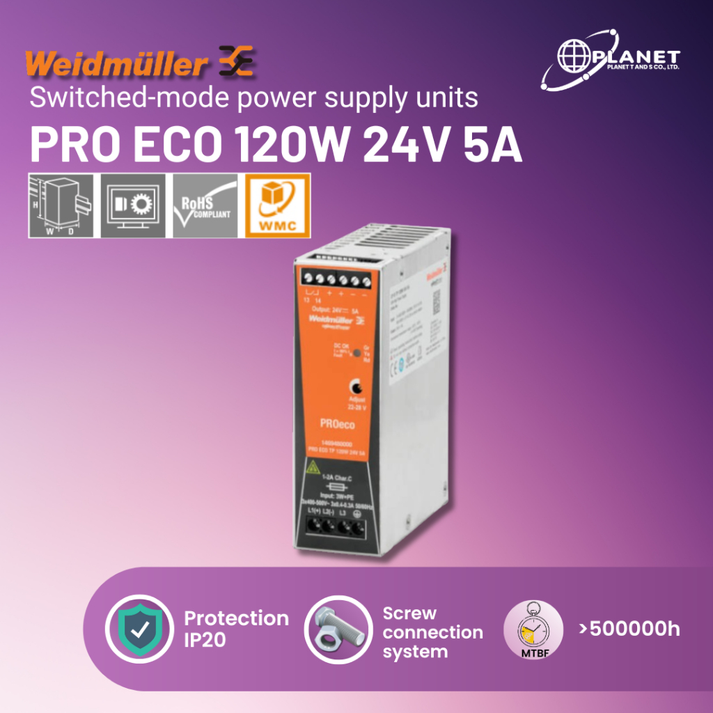 Weidmuller Power supply PRO ECO 120W 24V 5A #1469480000 (ออกใบกำกับภาษี ...