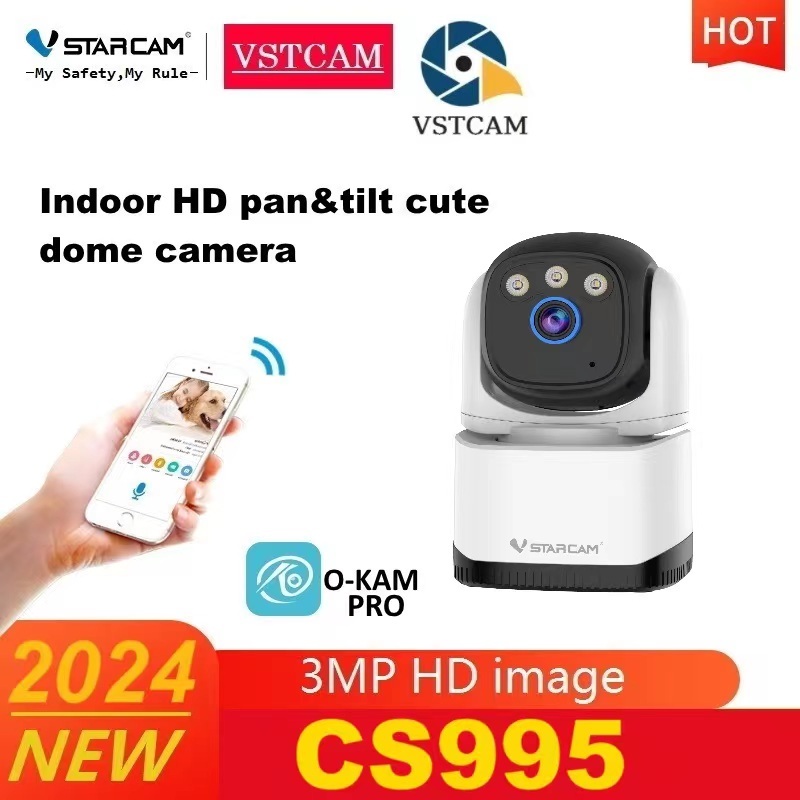 Vstarcam CS995 ใหม่ล่าสุด 2024 ความละเอียด 3 ล้านพิกเซล กล้องวงจรปิดไร้สาย กล้องภายใน มีAI+ คน ...