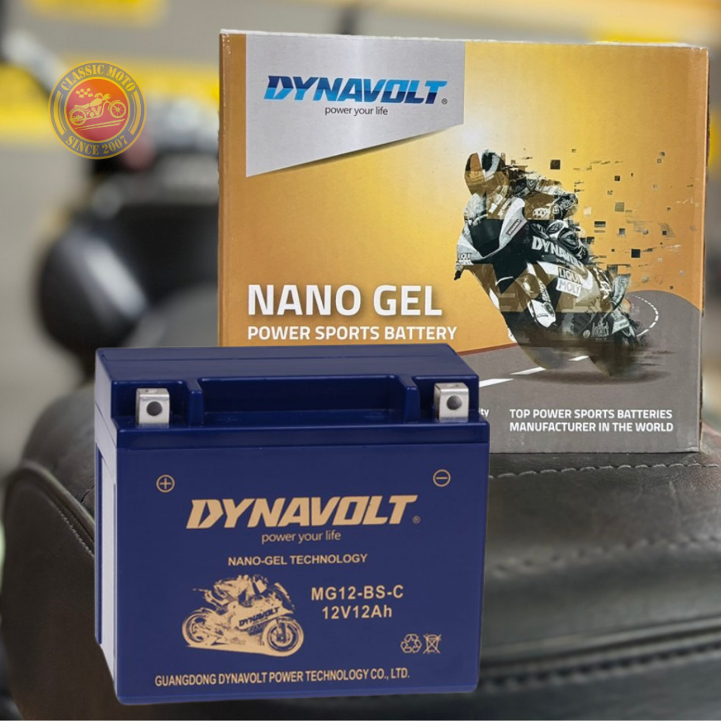 แบตเตอรี่มอเตอร์ไซค์ DYNAVOLT MG12-BS-C MG9-BS-C ไดน่าโวลท์ Dynavolt ...