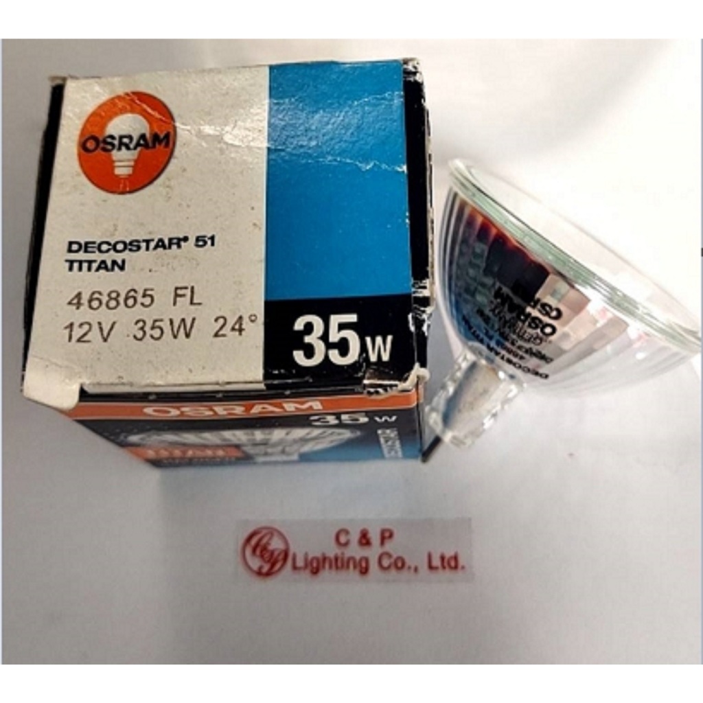 Osram 46865 DecoStar Titan 51 35W MR16 12V GU5.3 FL 24D | Shopee Thailand