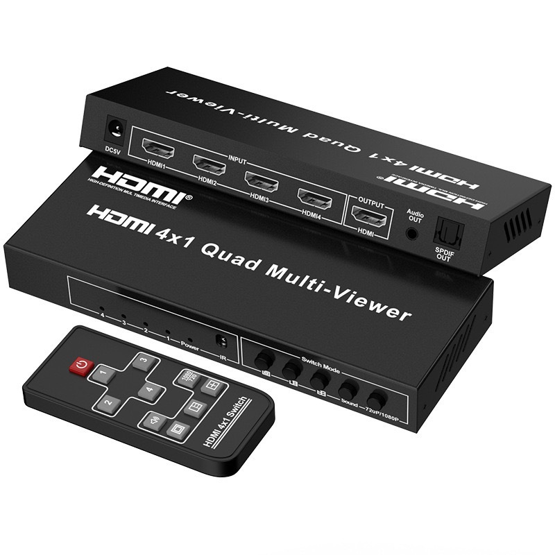 HDMI Matrix 4x2 4x1 Switch Splitter HIFI Matrix 4 in 2 out with Remote ...