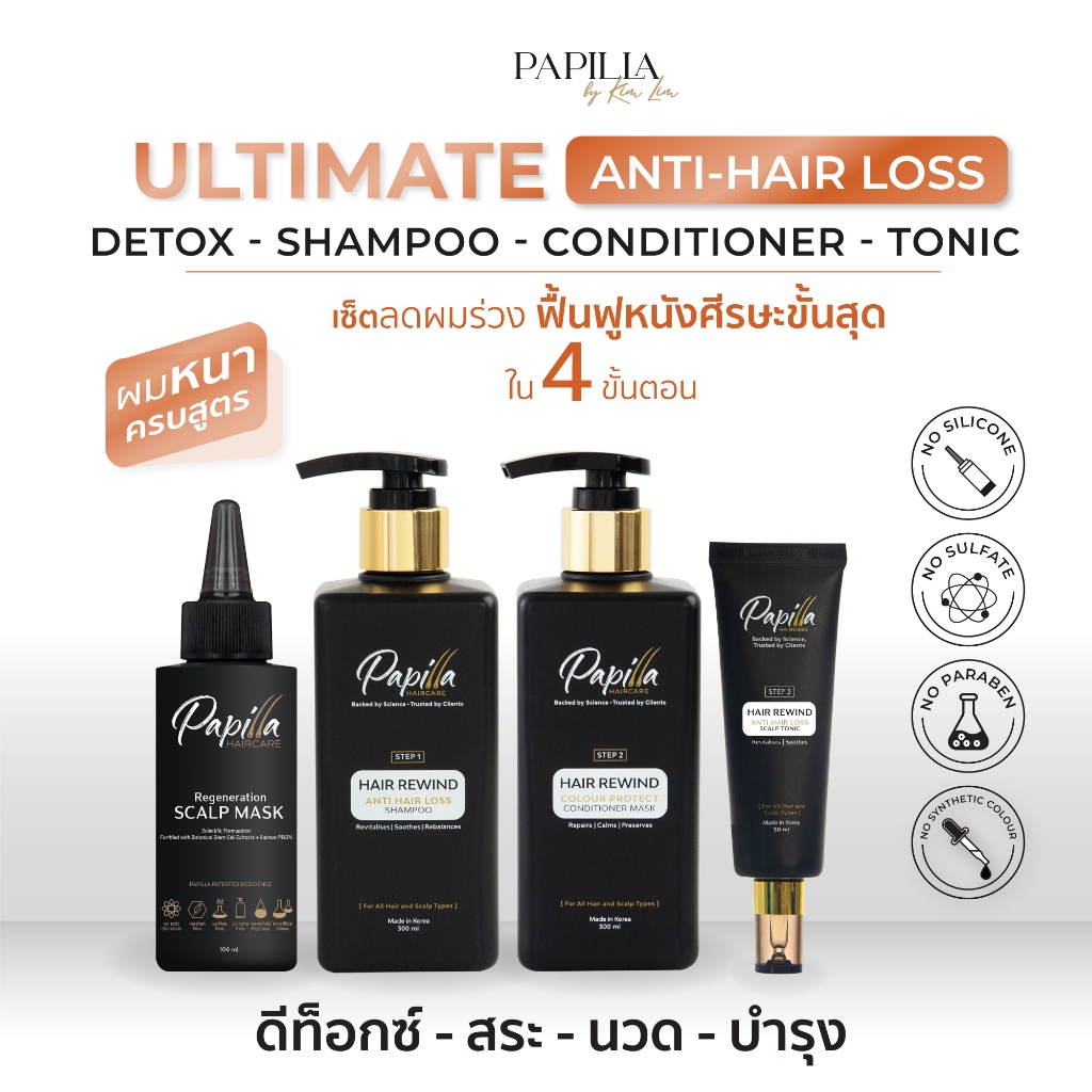 PAPILLA ULTIMATE ANTI-HAIR LOSS SET | Shopee Thailand