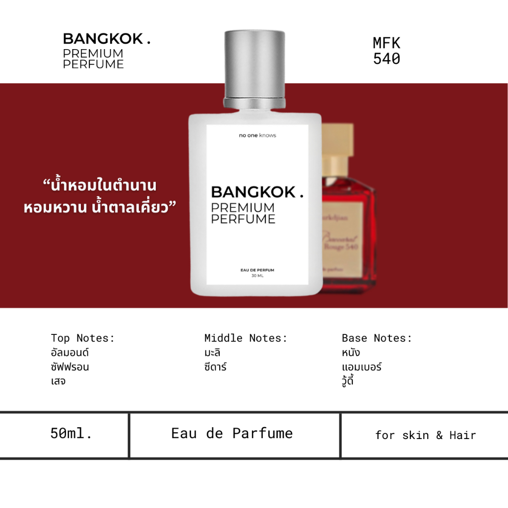 MFK 540 น้ำหอมเทียบ มิลเลอร์ 1:1 ติดทน Baccarat Rouge 540 EDP [เกรดดี ...