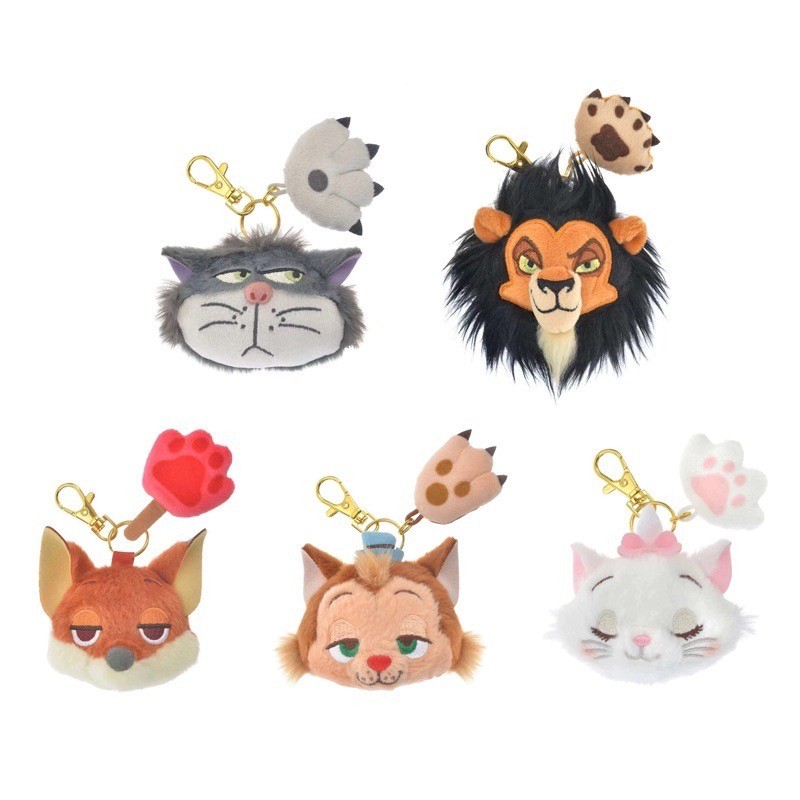 พร้อมส่ง🐾พวงกุญแจรวมมิตรการ์ตูนแมว Disney Marie Scar Gideon Nick ...