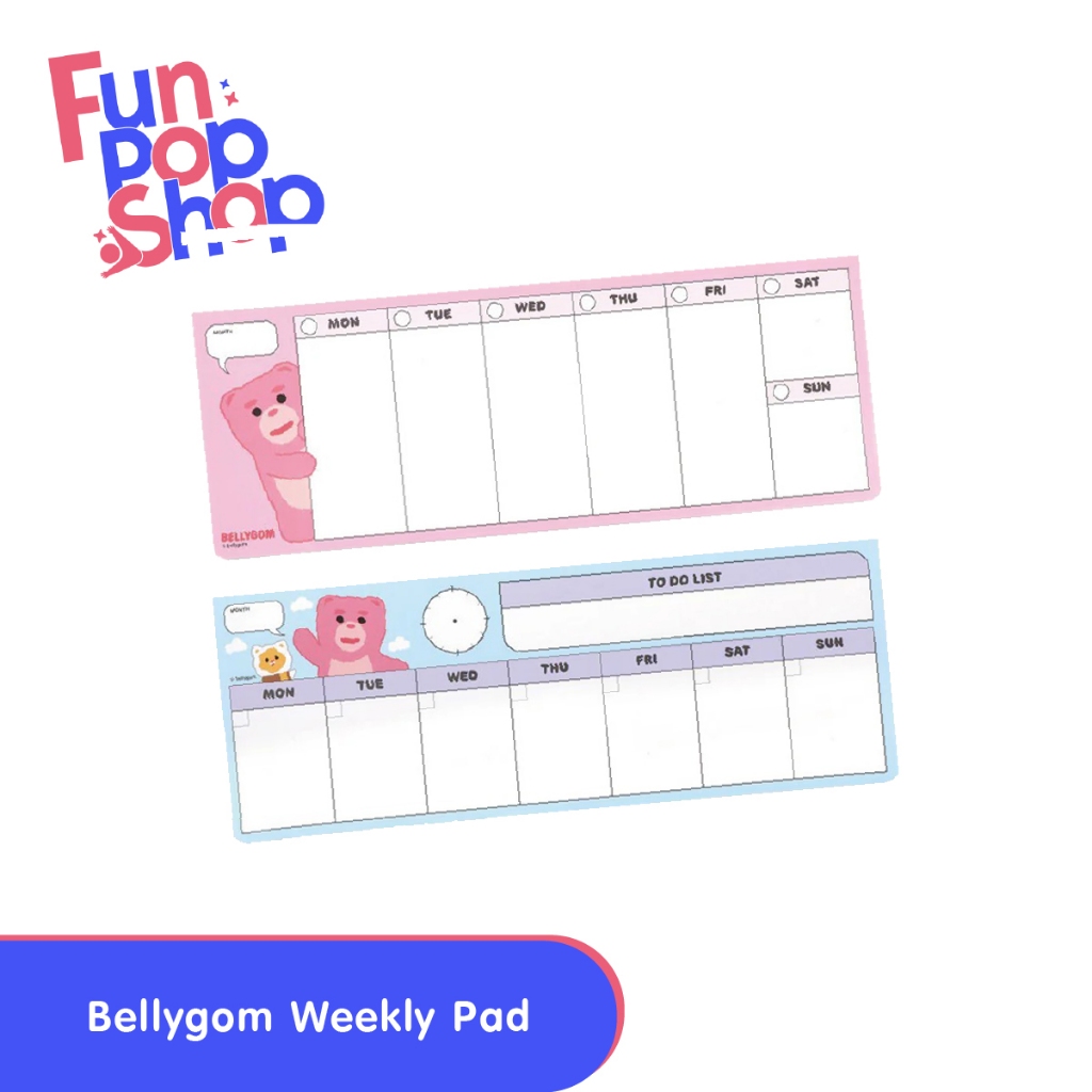 Bellygom Weekly Pad (กระดาษโน้ต Weekly) | Shopee Thailand