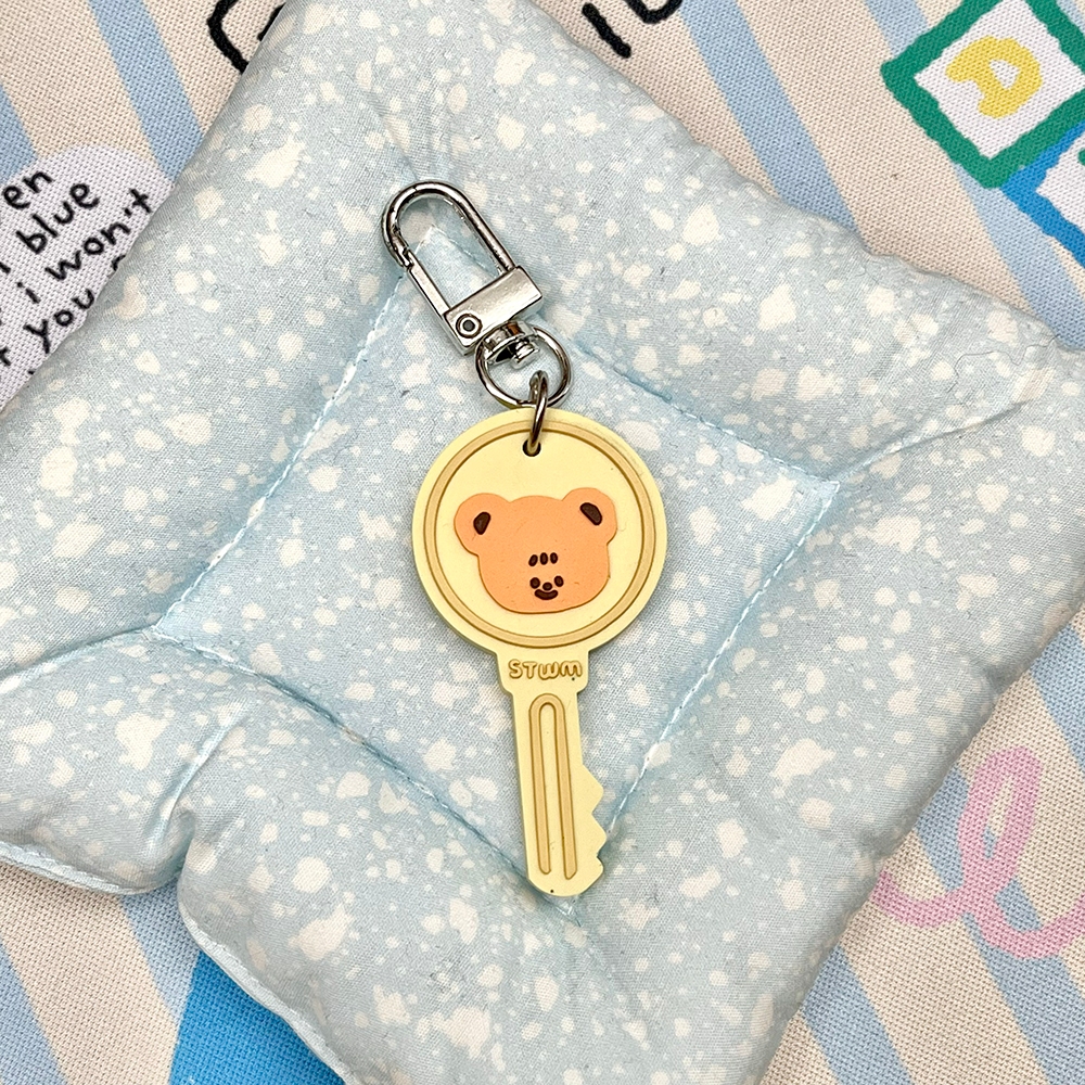 PVC keyring charm : Key Teddy and Dino พวงกุญแจยางรูปกุญแจไดโและเท๊ดดี้ ...