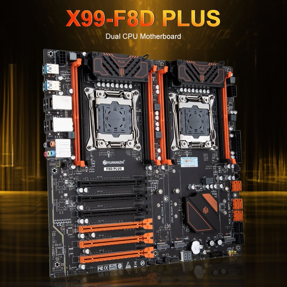 HUANANZHI X99-F8D PLUS สินค้าใหม่ ประกัน 3 เดือน เมนบอร์ด X99 Dual CPU LGA 2011-3 | Shopee Thailand