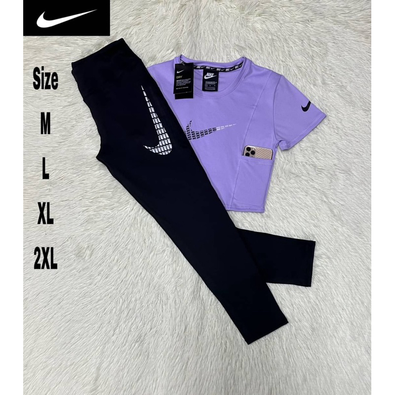 ชุดออกกำลังกายผู้หญิง เสือเอวลอยกางเกงเล็กกิง TP01 | Shopee Thailand