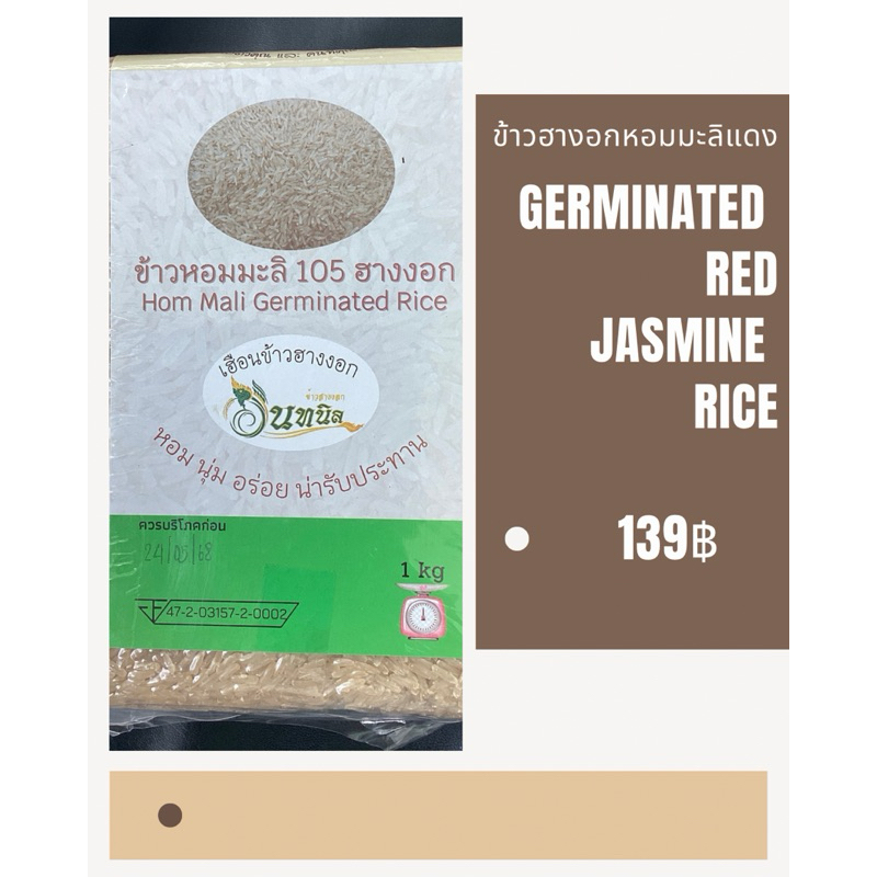 ข้าวหอมมะลิ 105 ฮางงอก Hom Mali Germinated Rice | Shopee Thailand
