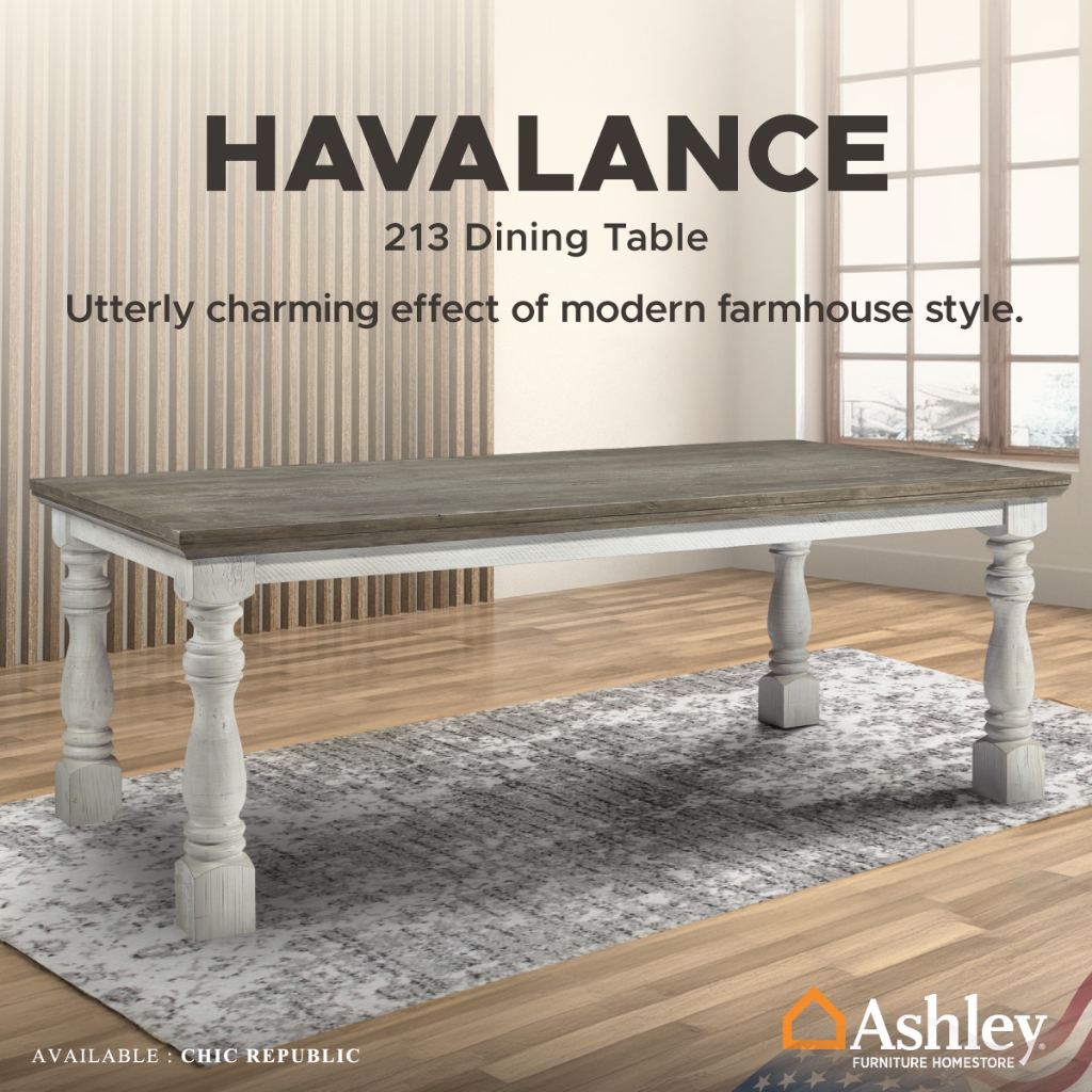 Ashley โต๊ะอาหาร รุ่น HAVALANCE/213,Dining Table | Shopee Thailand