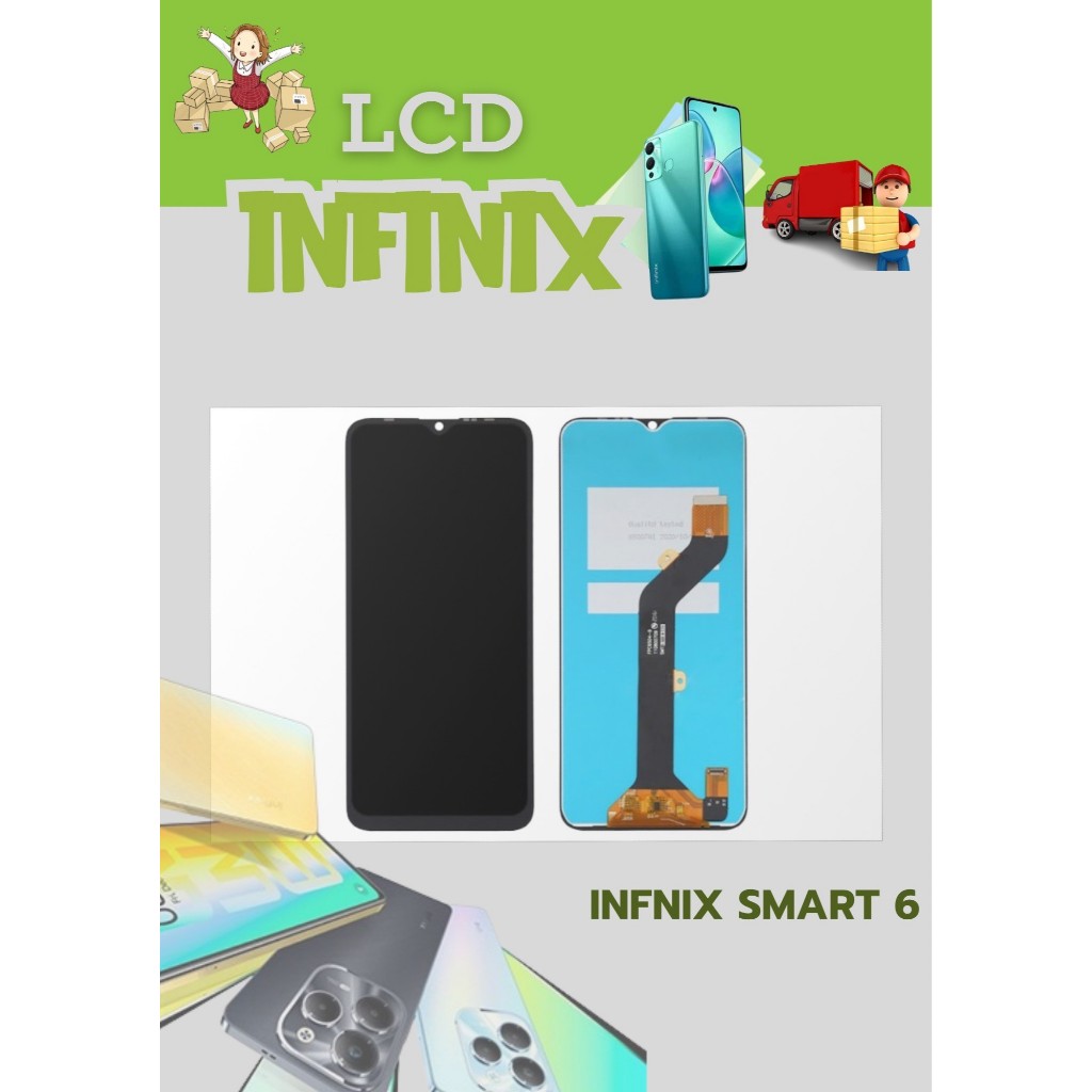 LCD Infinix Smart 6 แถมฟรี!! ขุดไขควง+ฟิม+กาวติดจอ อะไหล่มือถือ คุณภาพ ...