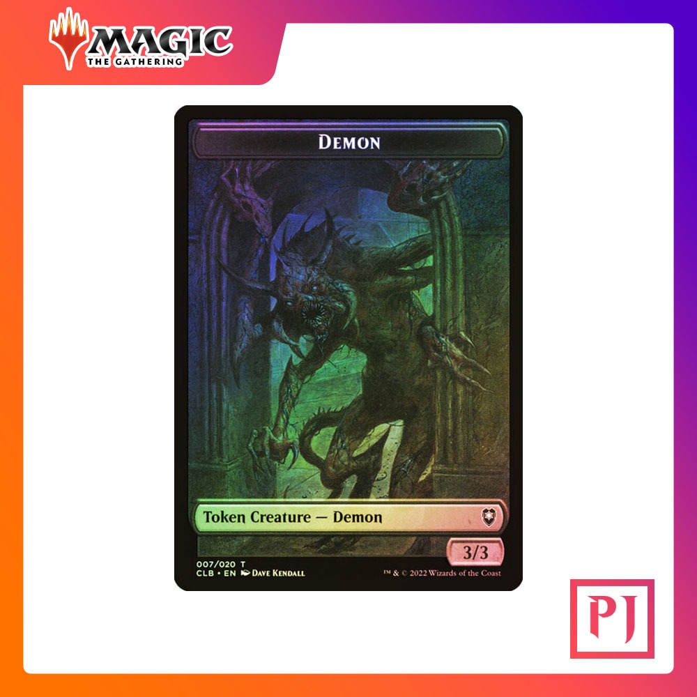 [MTG] Demon Token #007 {CLB} [TOKEN] [COMMON] [FOIL] [ENG] (การ์ดเมจิค ...