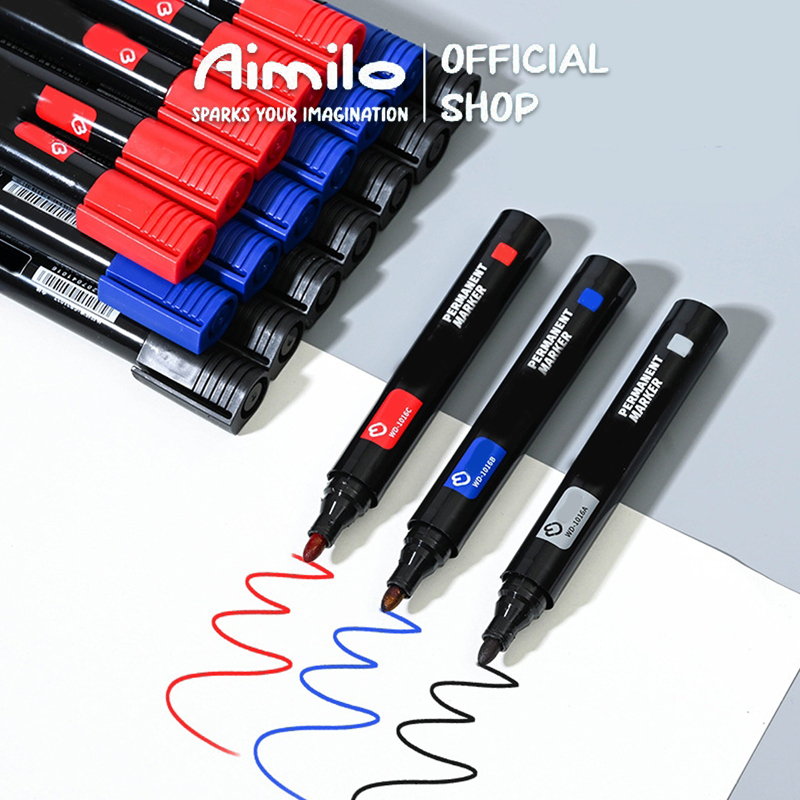 Aimilo shop ปากกามาร์กเกอร์ ถาวร แบบกันน้ำ ไม่ทำให้หมึกจาง หมึกเยอะ ...