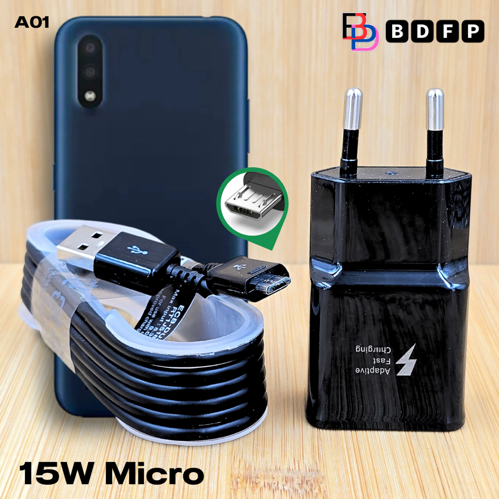 ชุดที่ชาร์จ 15W Micro BDFP เหมาะกับ Samsung ซัมซุง A01 ชาร์จด่วนไวรวดเร็ว สายชาร์จ ไมโคร 2A 1.2 ...