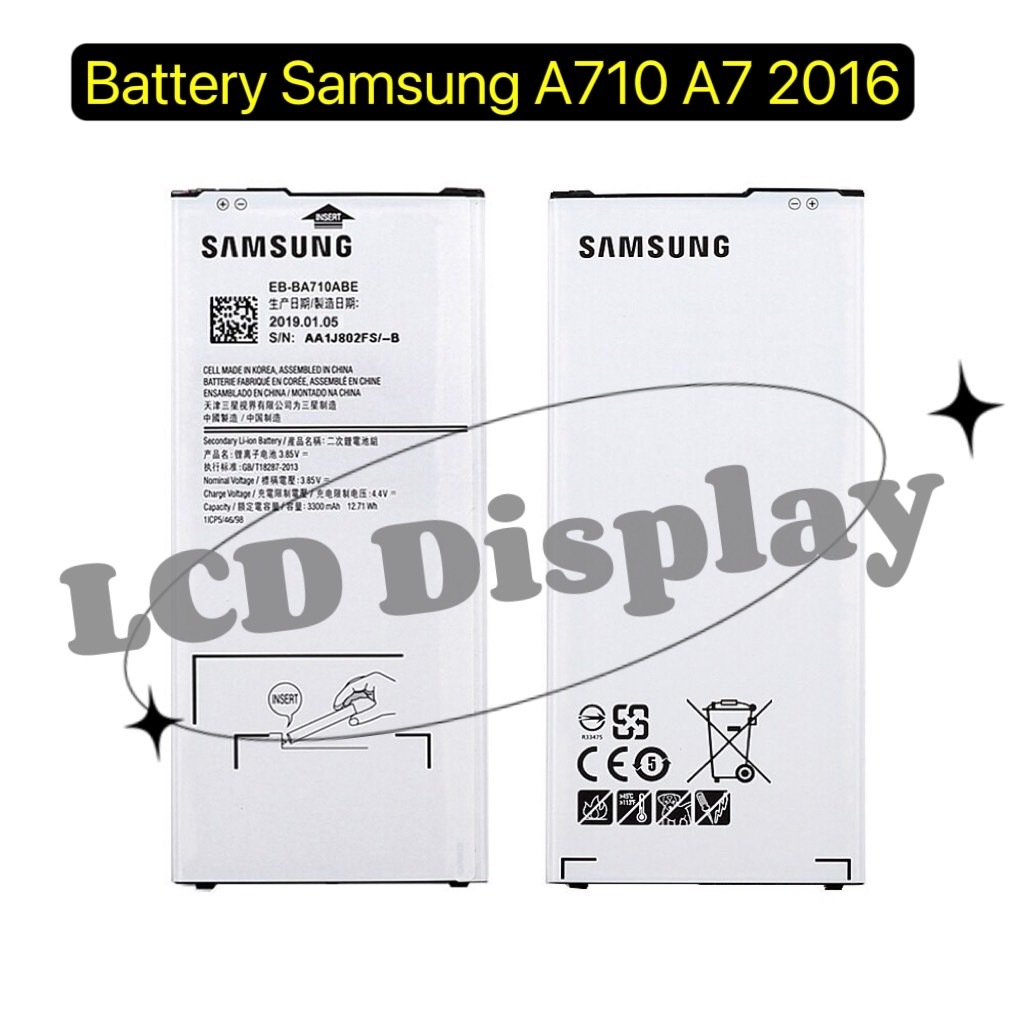 แบตเตอรี่ แท้ Samsung A7 2016 J7 Prime J6 Plus J4 Plus Battery Samsung ...
