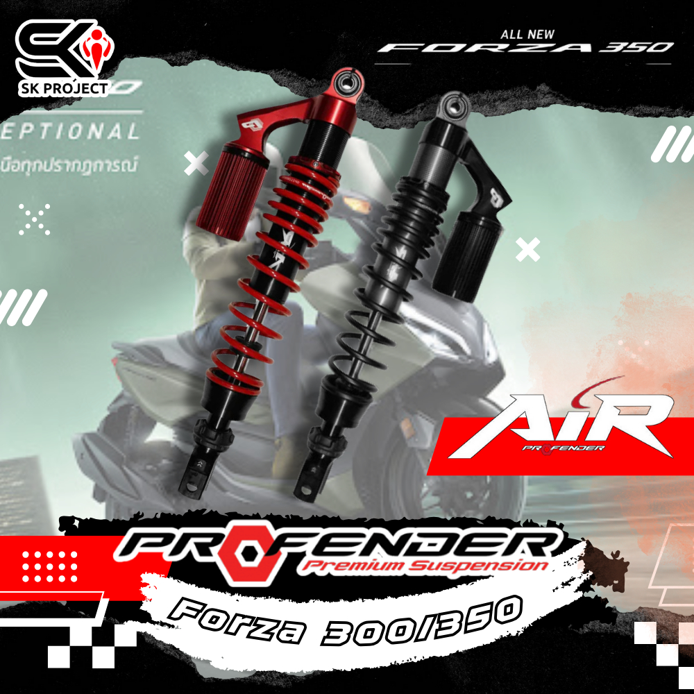 โช็คหลัง Honda Forza 350/ ADV-350(Load) Profender Air Series ของแท้ส่ง ...