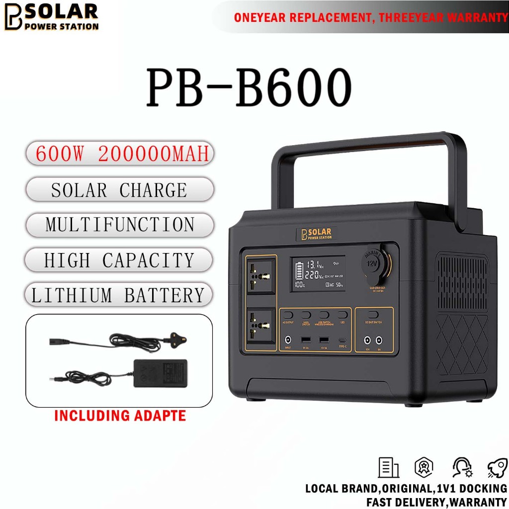PB Power Station 200000mAh 600W 600WH lithium battery Portable ...