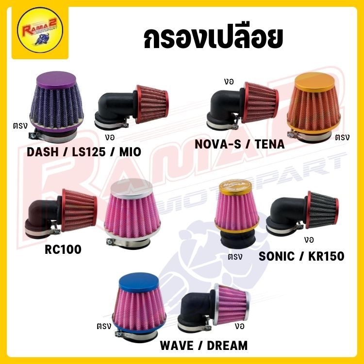 กรองเปลือย DASH / LS125 / MIO / NOVA-S / TENA / RC100 / SONIC / KR150 / WAVE / DREAM | Shopee ...
