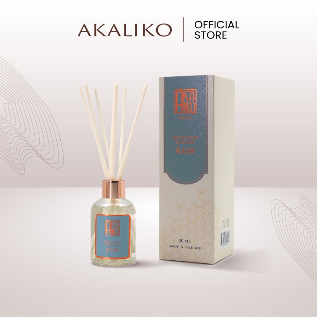 AKALIKO Aroma Reed Diffuser 50 ml อะกาลิโก ก้านไม้หอมปรับอากาศ ก้านไม้หอมกระจายกลิ่น น้ำหอม อโรม ...