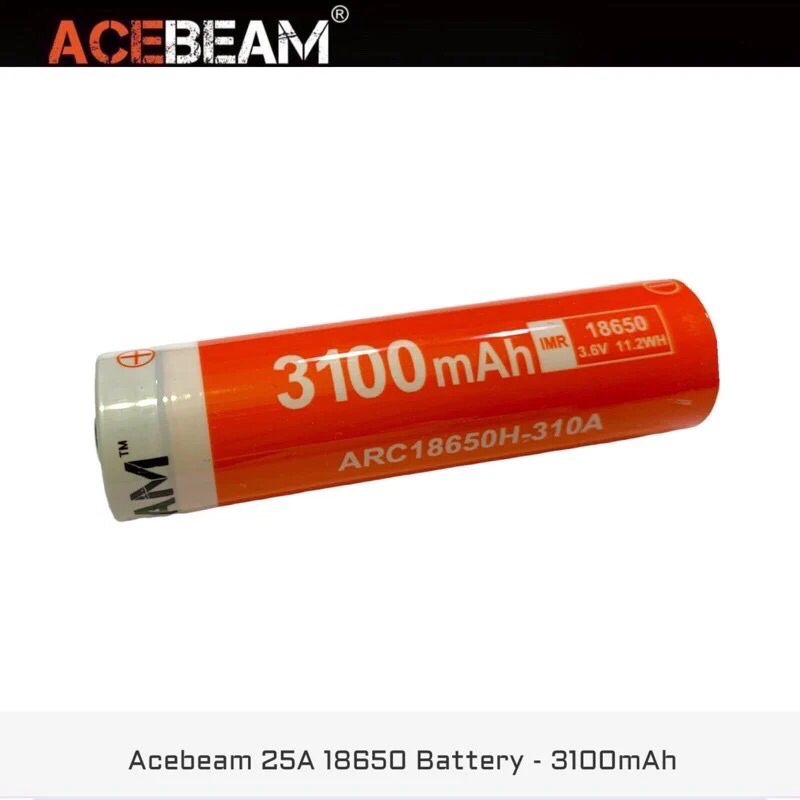 ACEBEAM LIR18650 3100mAh 3.6V 20A High-drain Li-ion Rechargeable ...