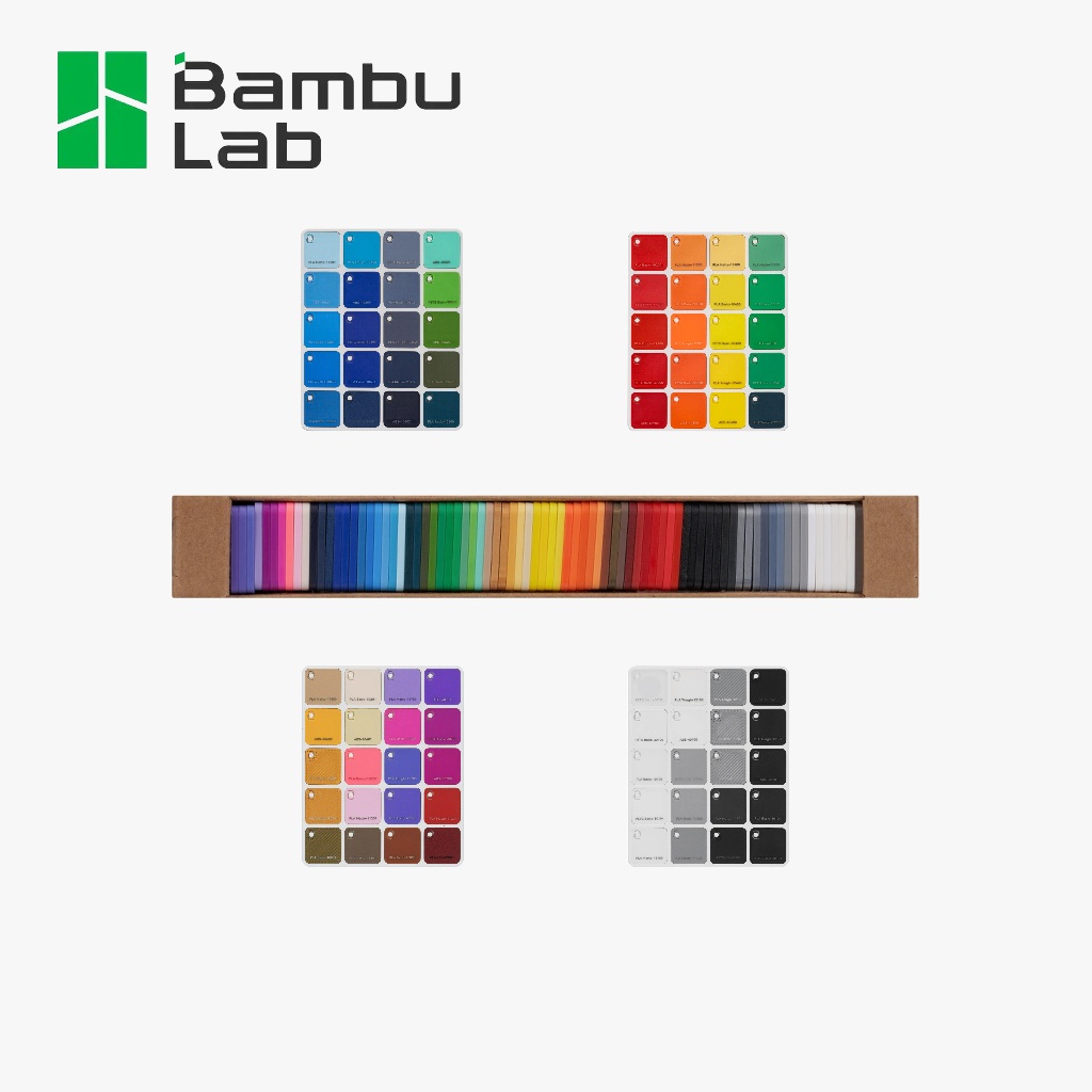 Bambulab 3D การพิมพ์วัสดุสิ้นเปลืองการ์ดสี bambulab 24*24 มม. 80 ชิ้น ...