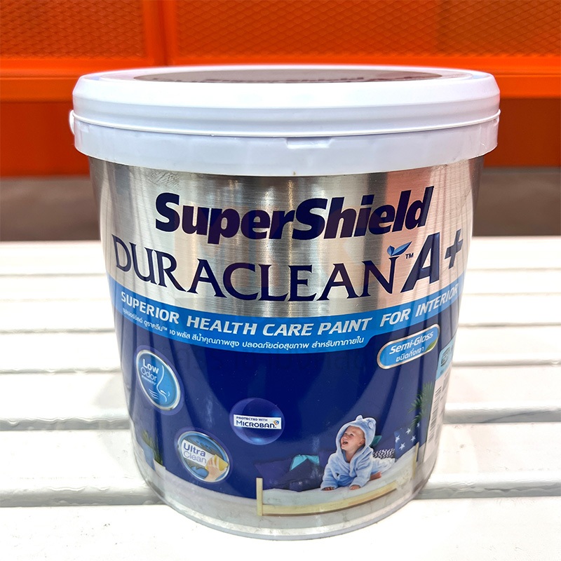 สีน้ำภายใน กึ่งเงา Duraclean A-Plus #0100 White (กล) TOA | Shopee Thailand