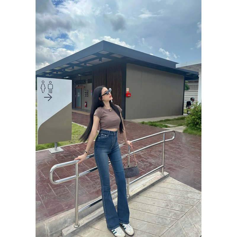NB1 ขาม้าเล็ก(เป้า14)เอวสูง สีเนวี่ ผ้าหนายืดนิ่ม(ป้ายFAHSU) | Shopee ...
