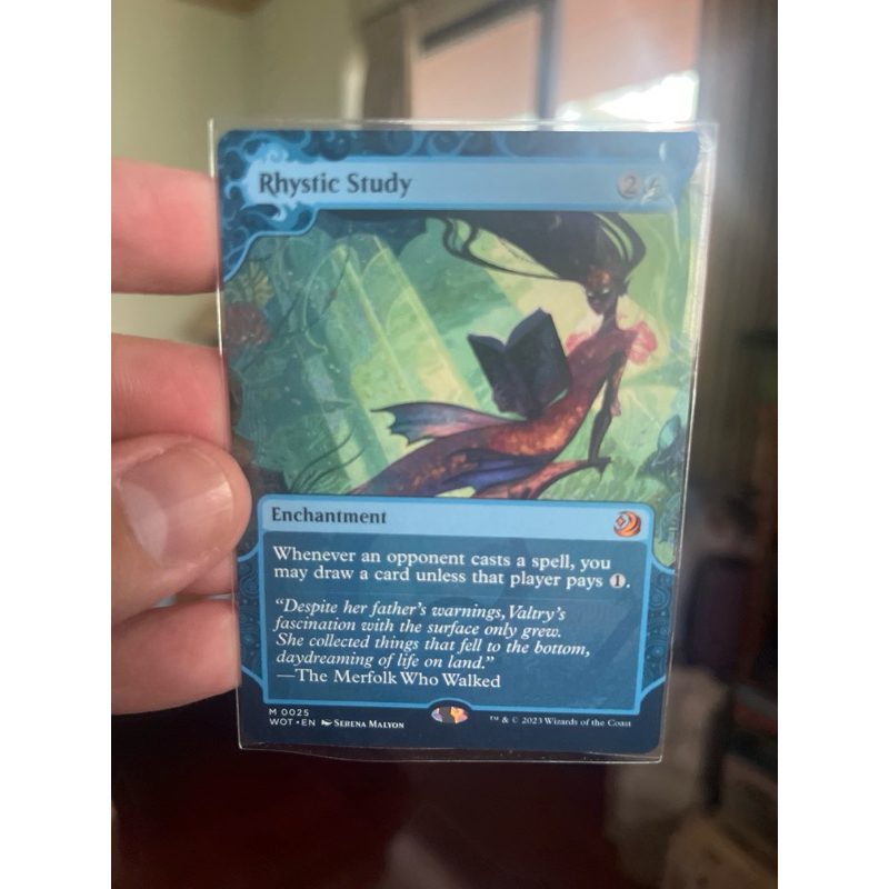 การ์ด MTG Rhystic Study Blue EDH Magic the gathering รุ่น WOT สภาพ Nm ...