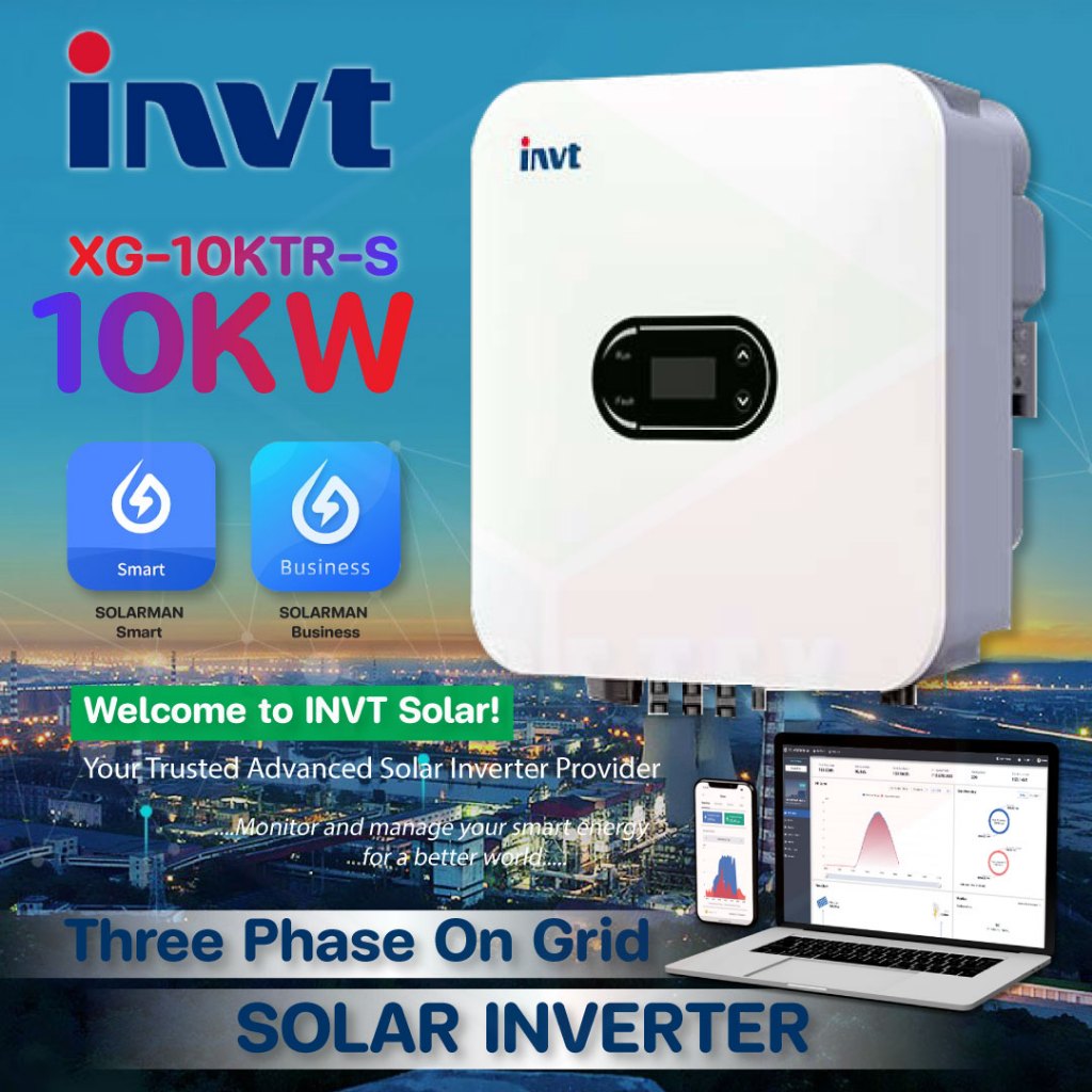 INVT INVERTER 3Phase 10KW อินเวอร์เตอร์ออนกริด 3เฟส รุ่น XG-10KTR-S ...