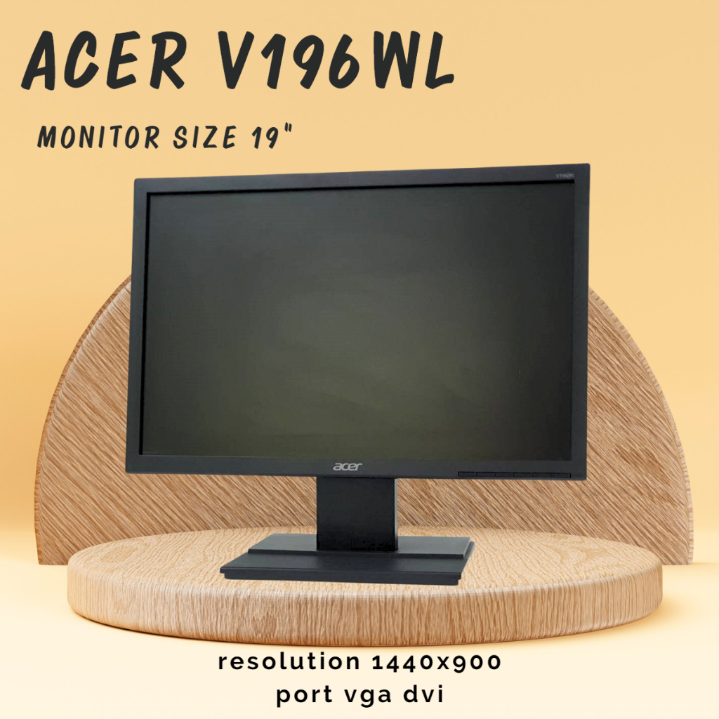หน้าจอคอมพิวเตอร์ Acer V196WL จอภาพ LED ภาพสวย คมชัด | Shopee Thailand