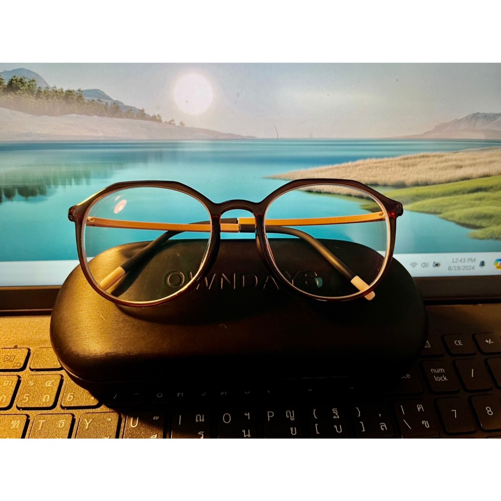 OWNDAYS - AIR Ultem แว่นสายตารุ่น AU8001 **มือสอง สภาพใหม่มาก** พร้อมเลนส์สายตาสั้น -500 ...