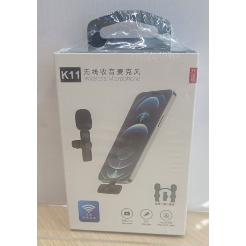 ไมค์โครโฟนไร้สายMicrophone Wireless รุ่น K11 iphone ไมค์ 1ตัว | Shopee ...