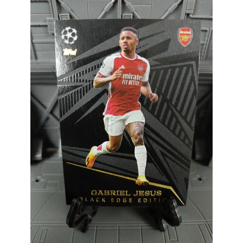 Topps Match Attax 2023/24 Gabriel Jesus (Arsenal) Black Edge Edition ...
