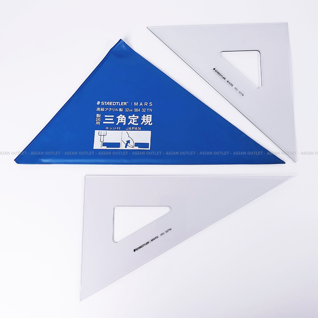 Staedtler Ruler Triangle Ruler Drafting Set Ink Edge Mars 564 32 TN ...