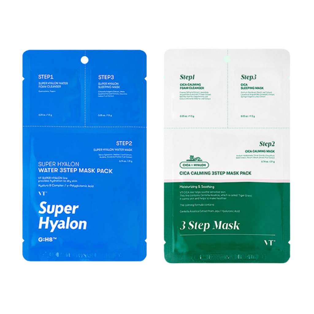 VT Cica Calming / Super Hyalon Water 3Step Mask Pack มาส์ก 3 ขั้นตอน ...