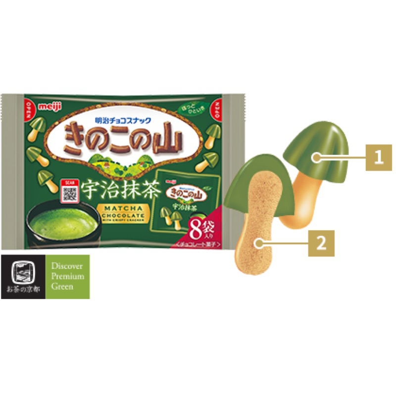 Matcha chocolate with Crispy Cracker (เห็ดชาเขียวแบบห่อ) | Shopee Thailand
