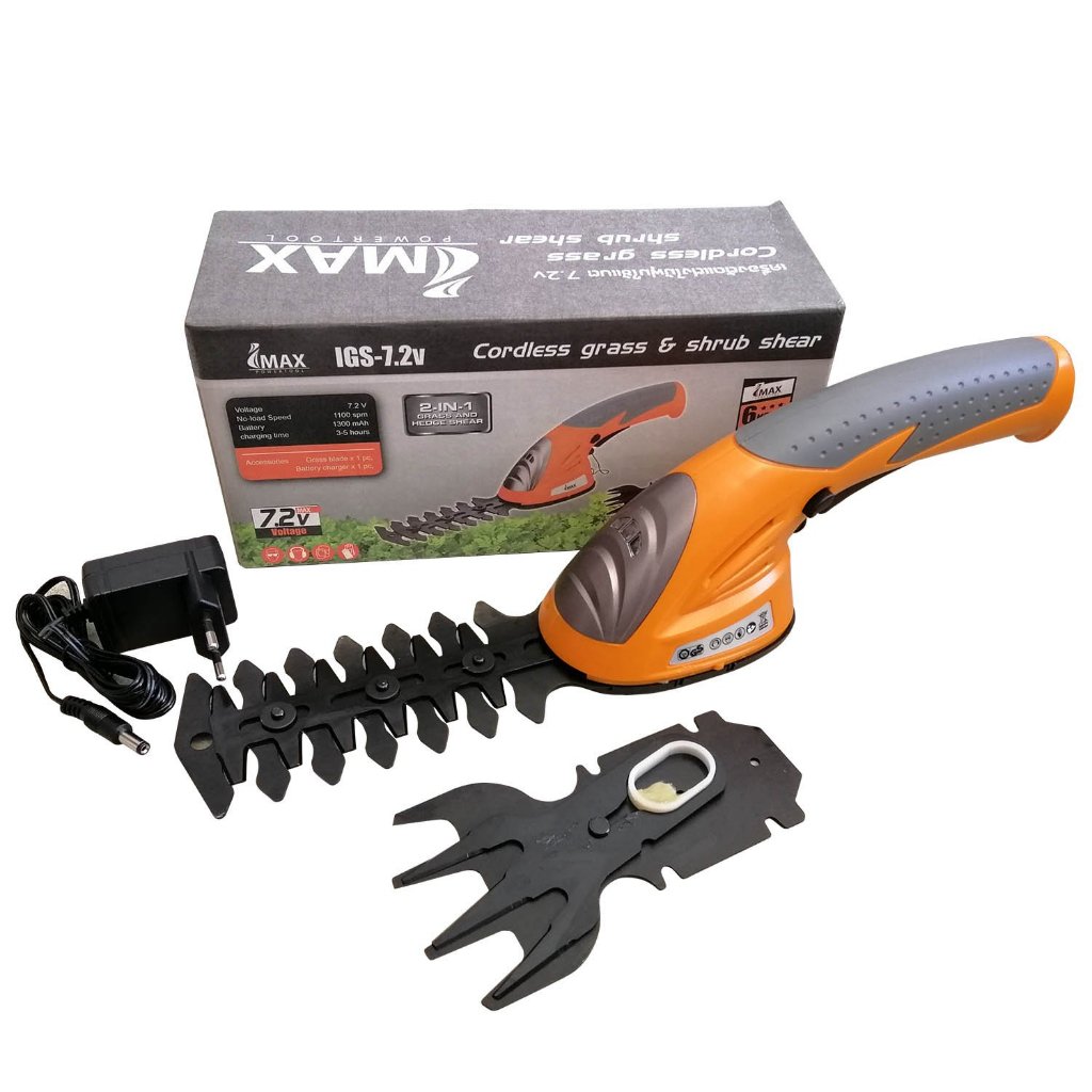 IMAX เครื่องเล็มหญ้าไร้สาย รุ่น IGS-7.2V (2 in 1) แถม 2 ใบมีด เป็นทั้ง ...