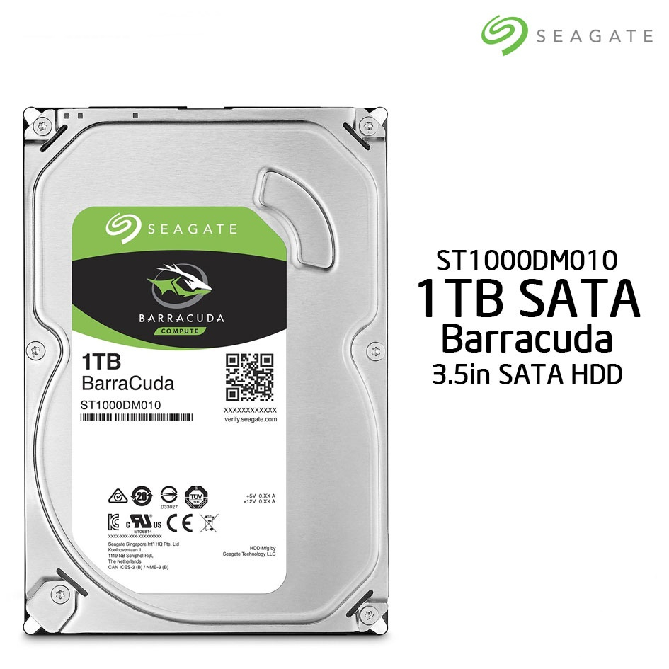 1 TB HDD (ฮาร์ดดิสก์) SEAGATE BARRACUDA 7200RPM SATA3 (ST1000DM010)( (ST1000DM014) รับประกัน 3 ...