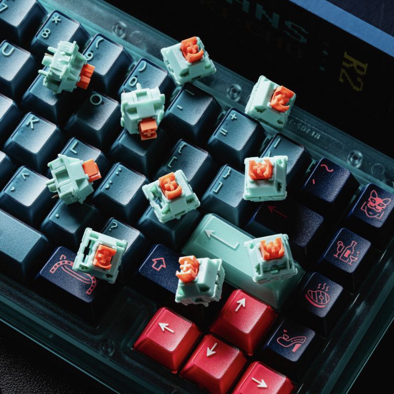 SW X Captain Sterling SWK Dragon Ghost linear switch (10ชิ้น) สวิตช์คีย์บอร์ด pre lubed | Shopee ...