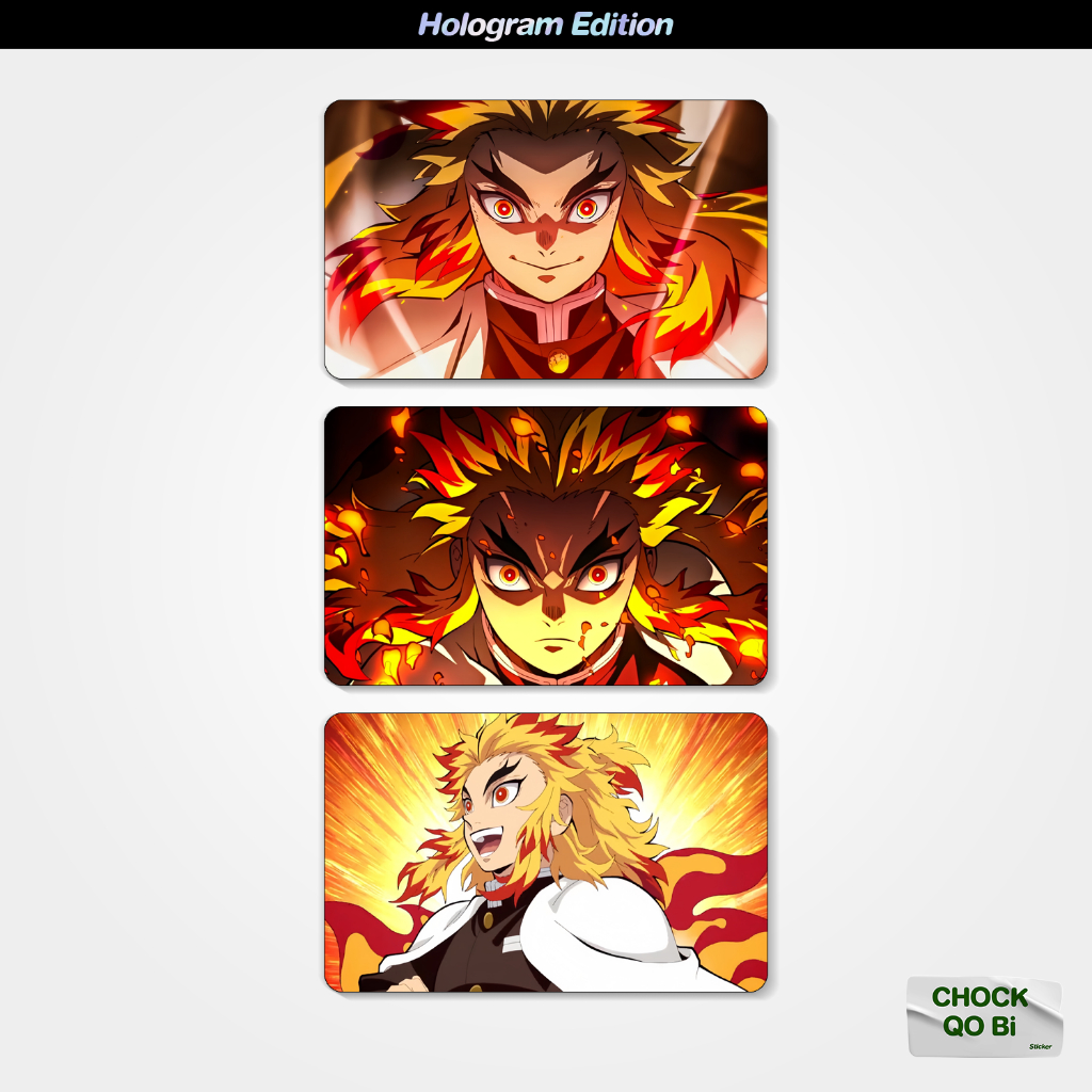 Demon Slayer Rengoku Skin Card ดาบพิฆาตอสูร เร็นโกคุ สกินการ์ดสติกเกอร์ ...